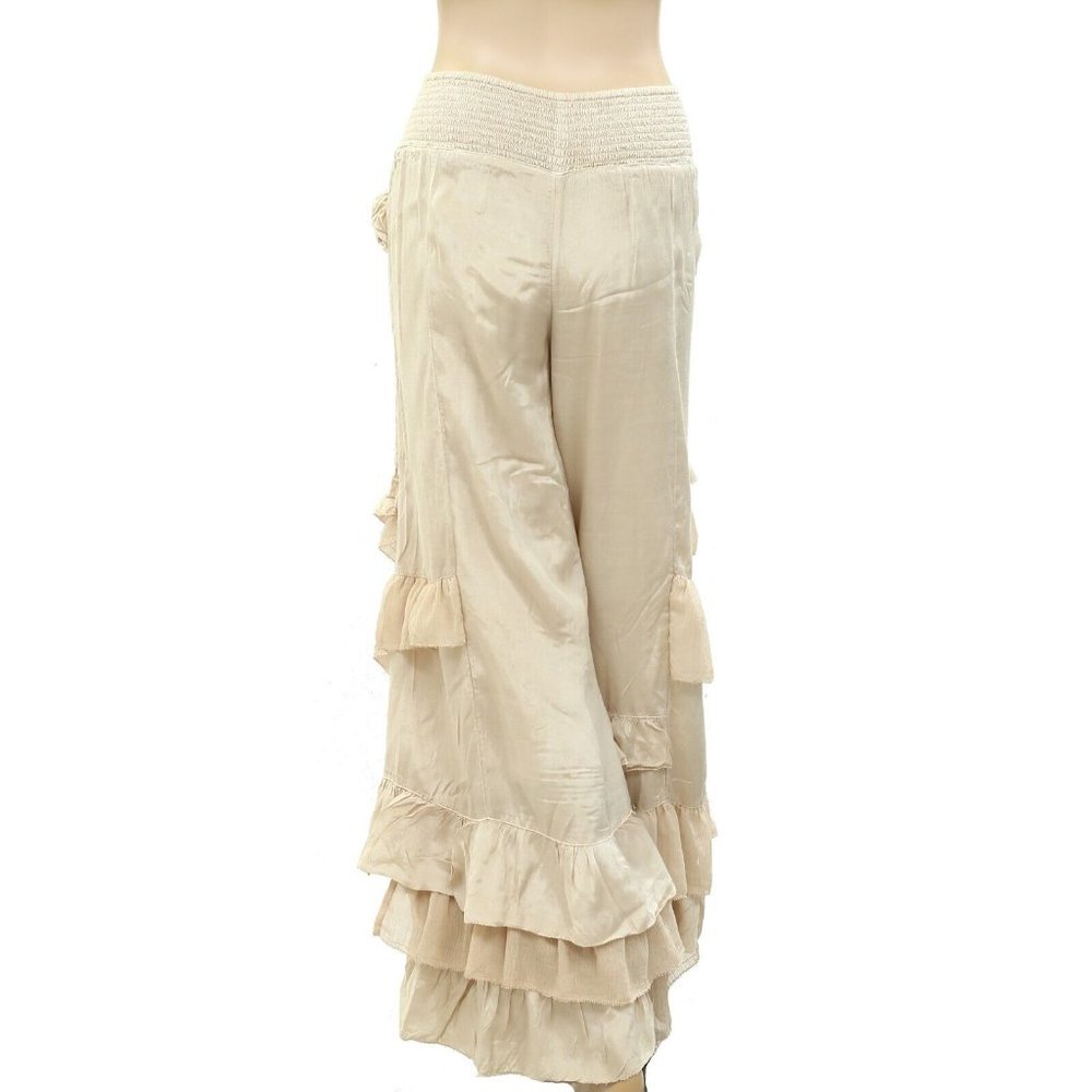 Free People Rock And Frill Pants Ruffle Solid Tiered … - Gem